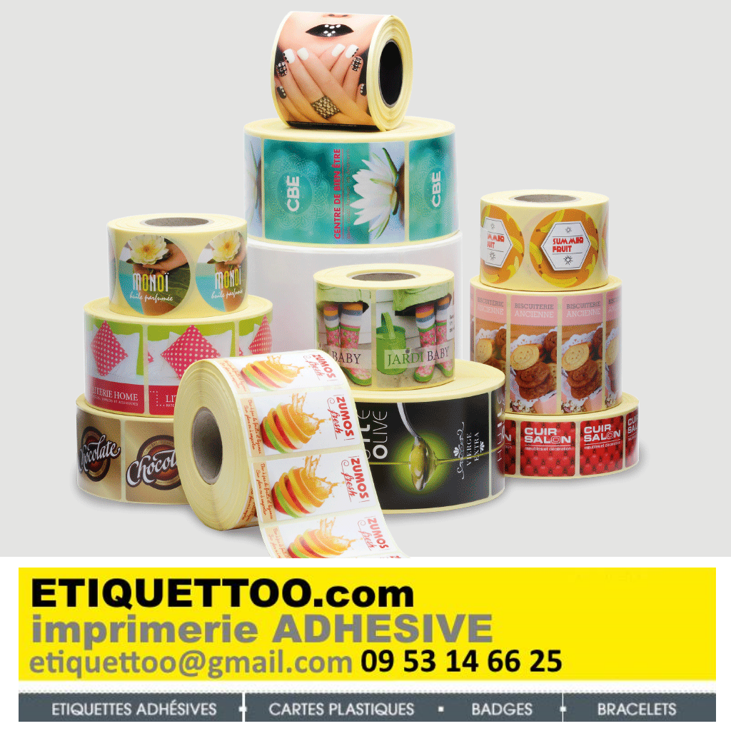 étiquettes autocollantes - etiquettes autocollantes - imprimerie ETIQUETTOO
